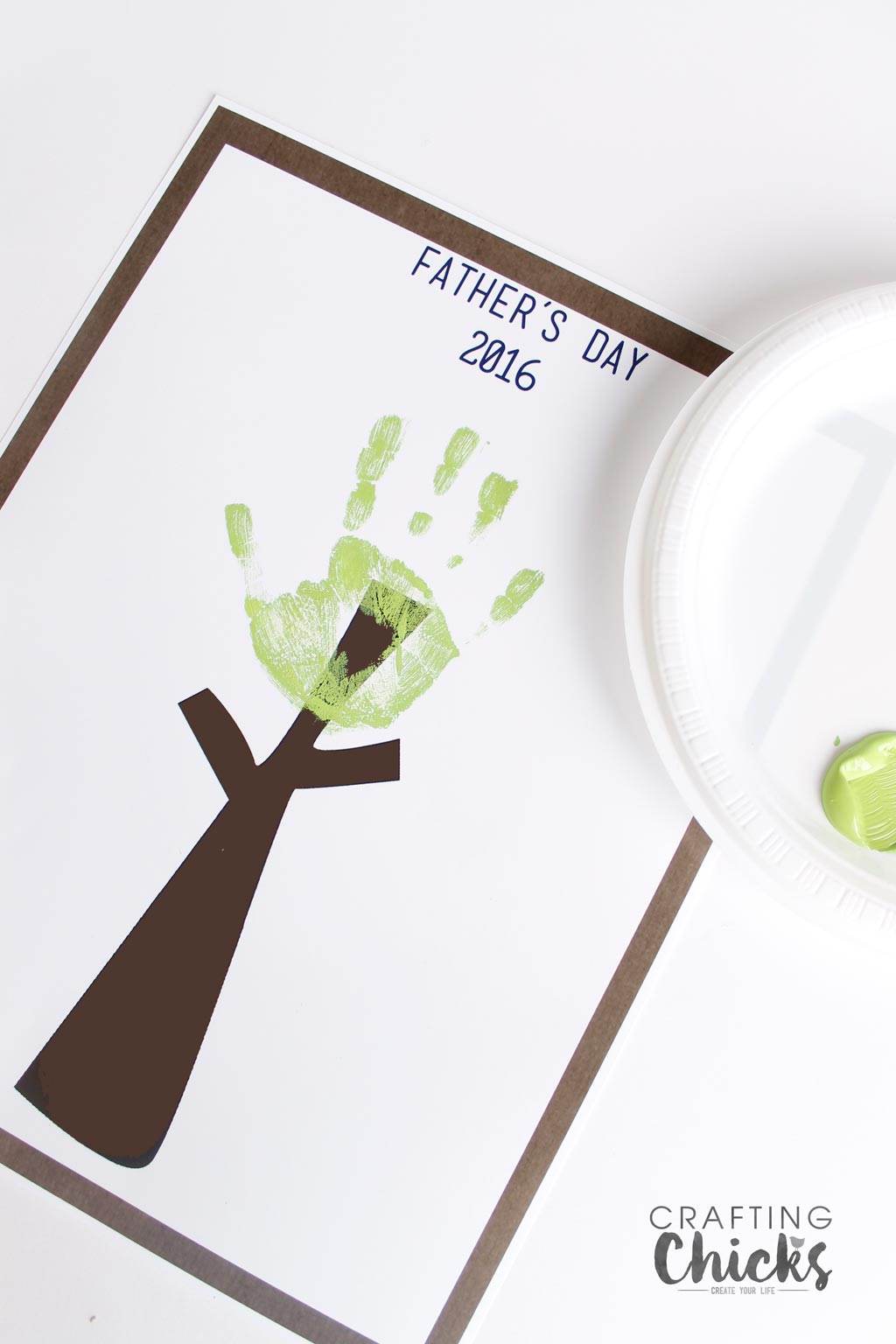 Fathers Day Handprint Tree 2016 - The Crafting Chicks
