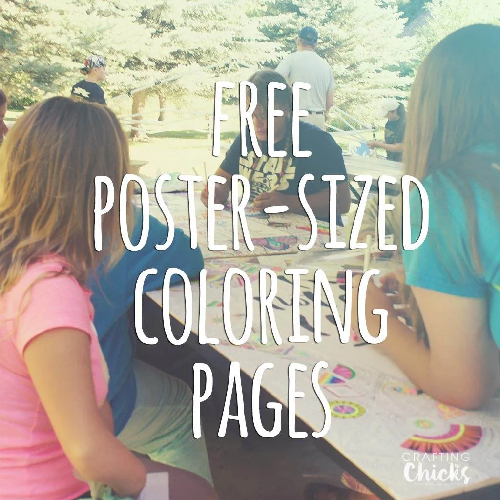 Printable Coloring Tablecloths and Posters - The Crafting Chicks