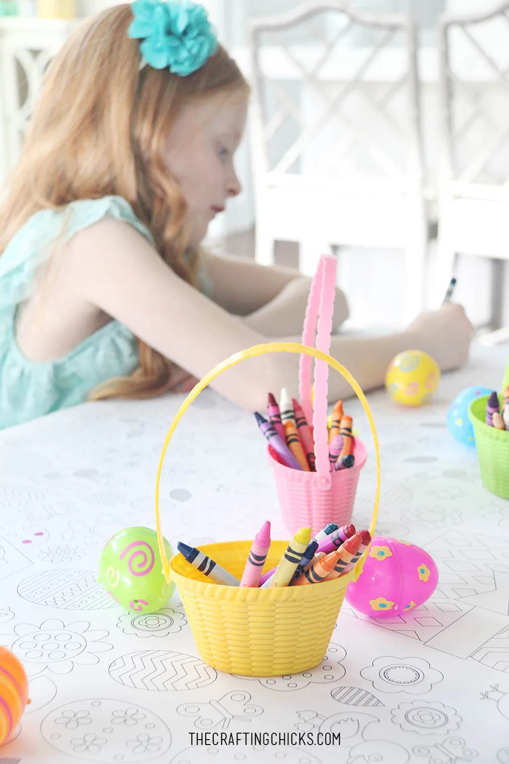Printable Easter Coloring Tablecloth - The Crafting Chicks