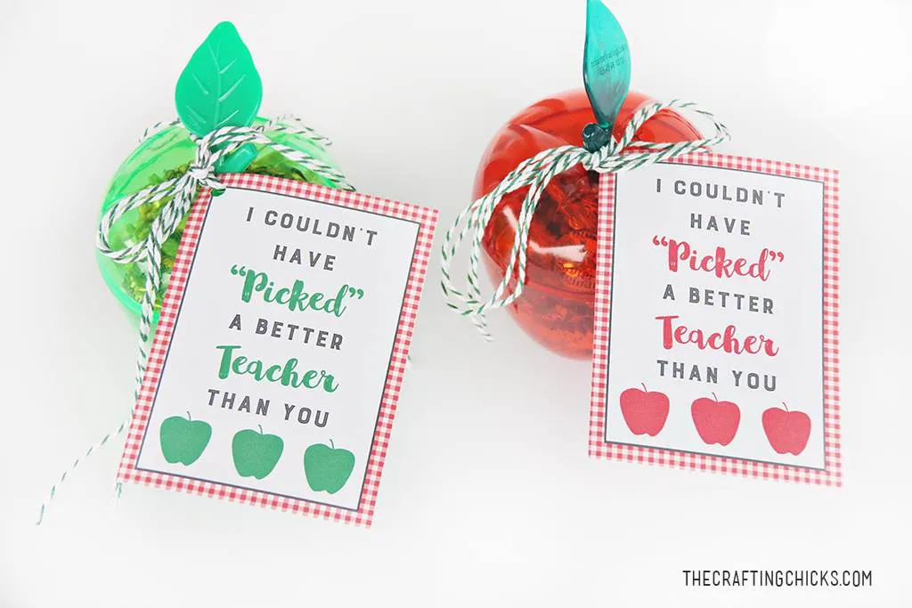 Apple Teacher Gift Tag Printable - The Crafting Chicks