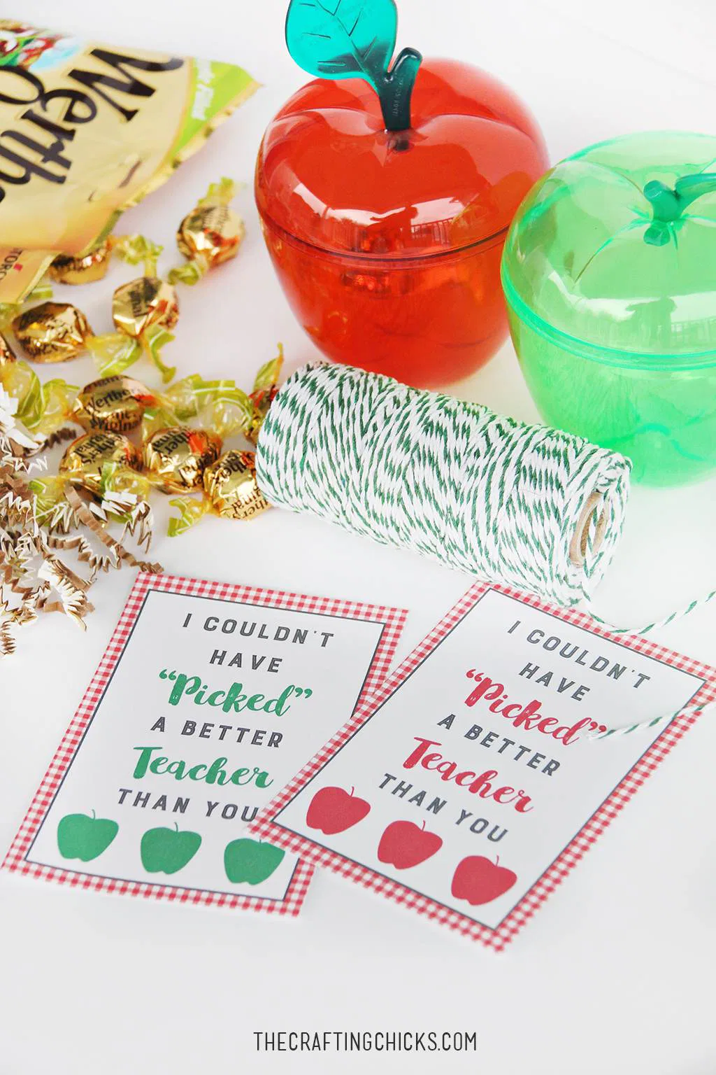 Apple Teacher Gift Tag Printable - The Crafting Chicks