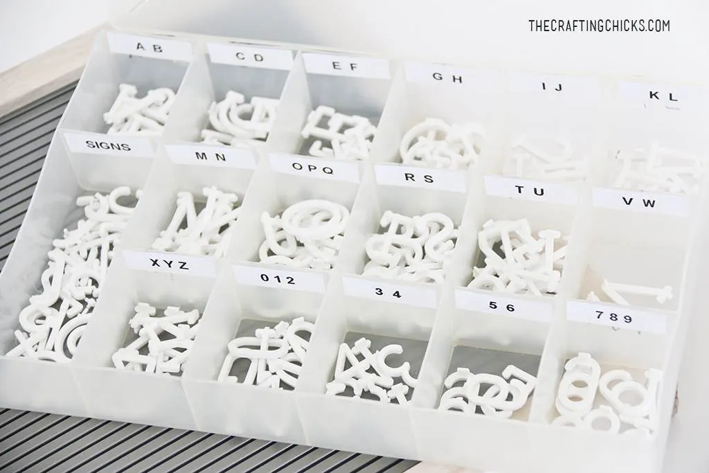 Letter Board Letter Organization Idea - The Crafting Chicks