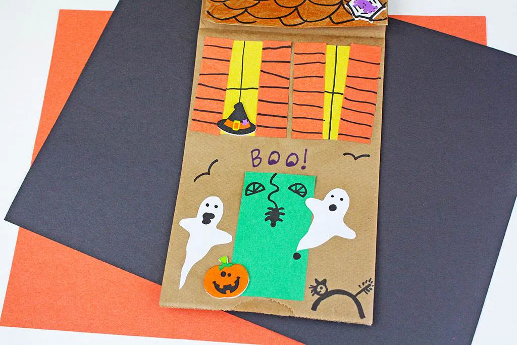 Paper Bag Haunted House Craft - The Crafting Chicks