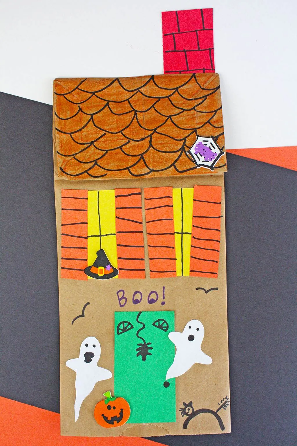 Paper Bag Haunted House Craft - The Crafting Chicks