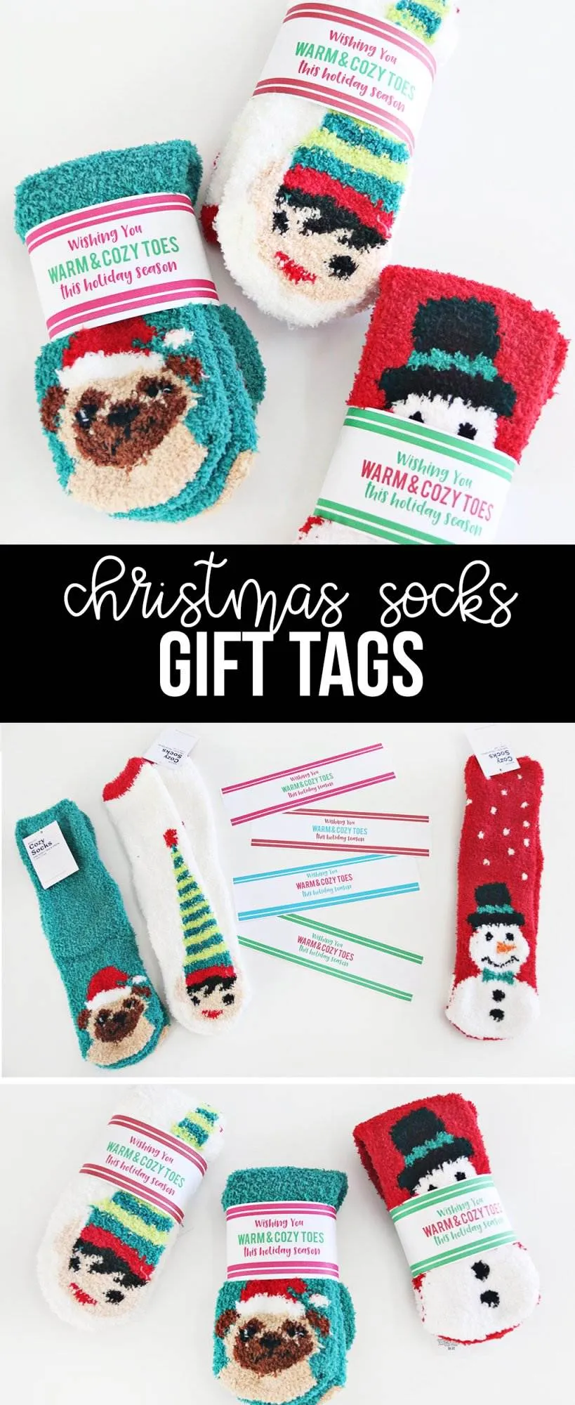 Free Printable Christmas Socks Gift Tag - The Crafting Chicks