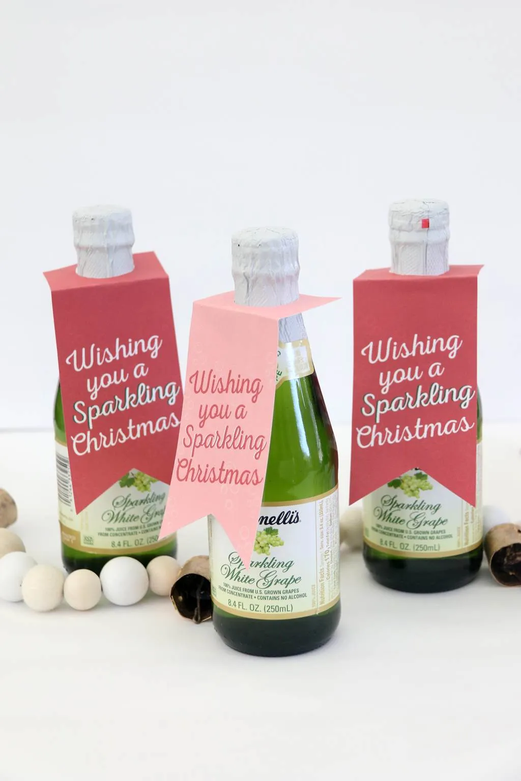 Christmas Sparkling Cider Gift Tag - The Crafting Chicks