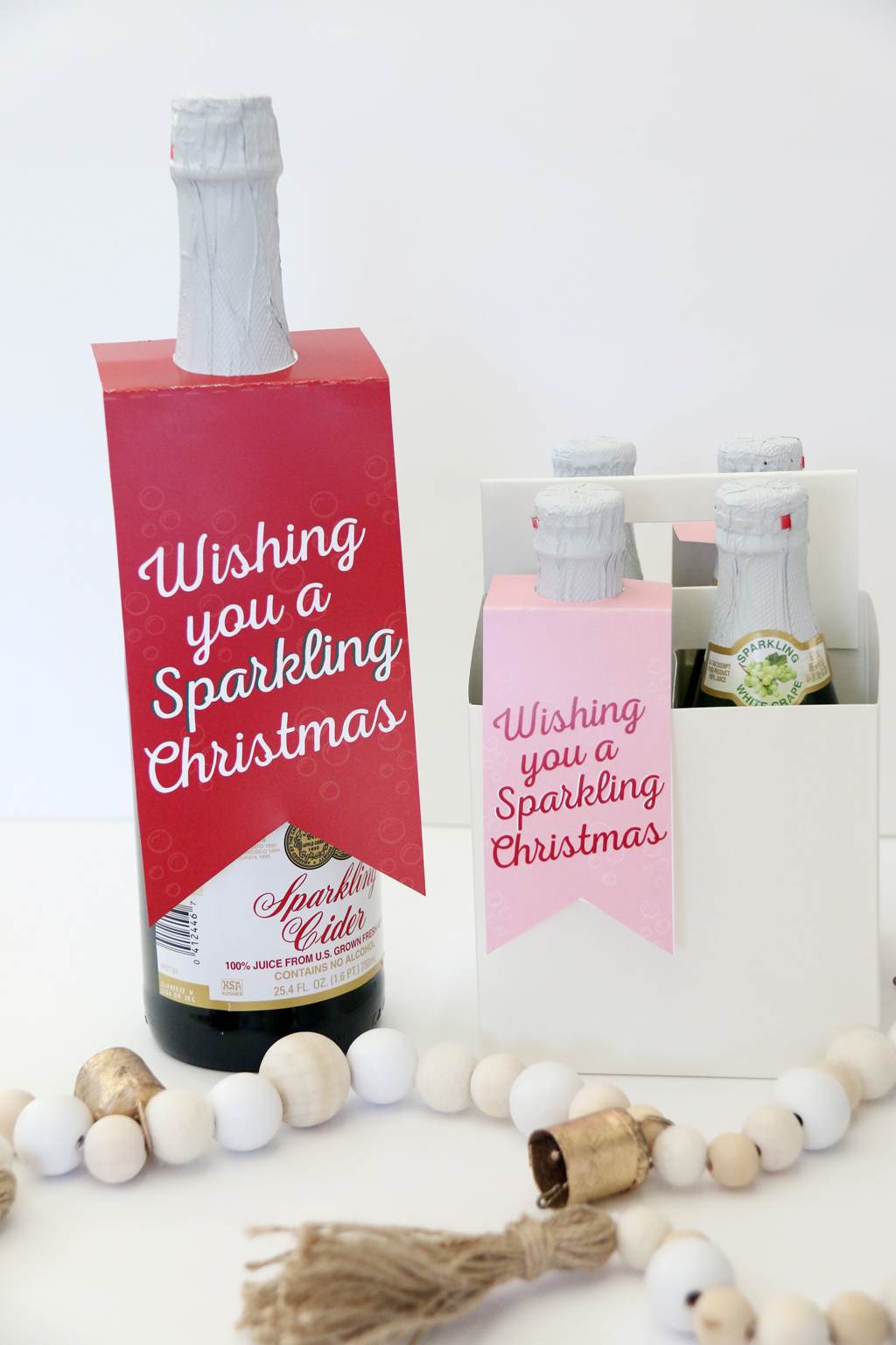 Christmas Sparkling Cider Gift Tag - The Crafting Chicks