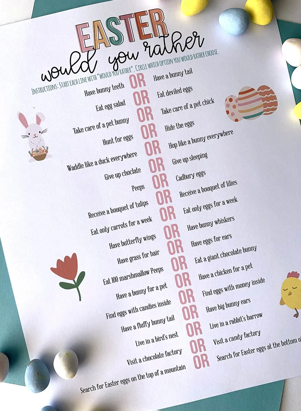 Easter Would You Rather - The Crafting Chicks