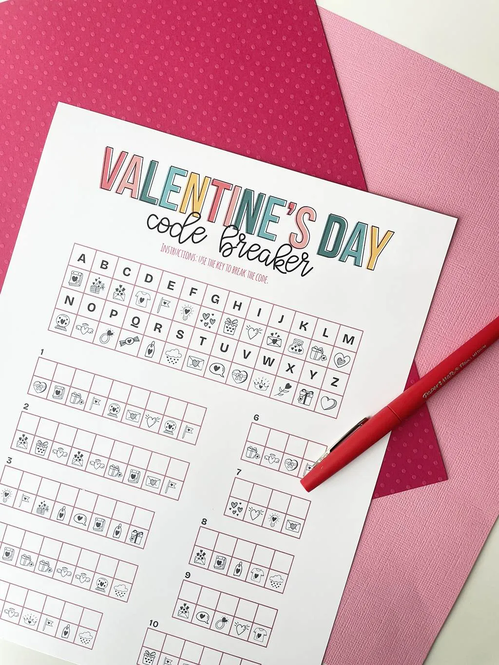 Valentine's Day Code Breaker - The Crafting Chicks