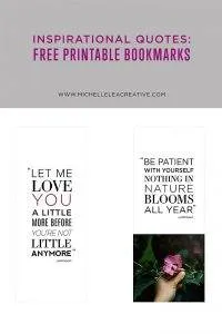 Inspirational Quotes: Free Printable Bookmarks - The Crafting Chicks