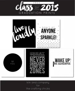 Class of 2015 Graduation Prints {free printable} - The Crafting Chicks