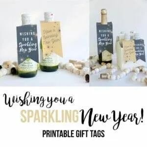 New Year Sparkling Cider Gift Tag - The Crafting Chicks