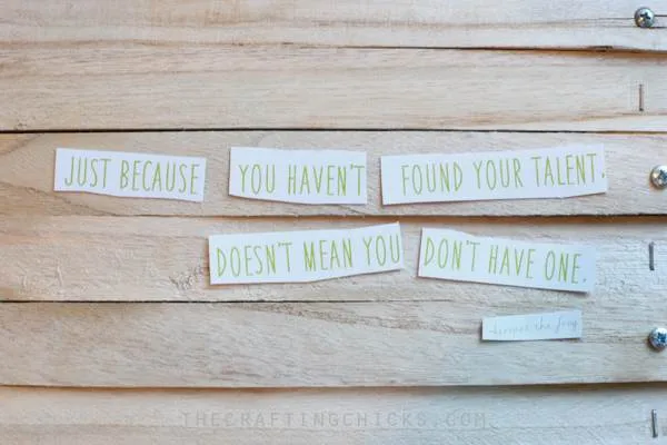 DIY Wooden Quote Board - The Crafting Chicks