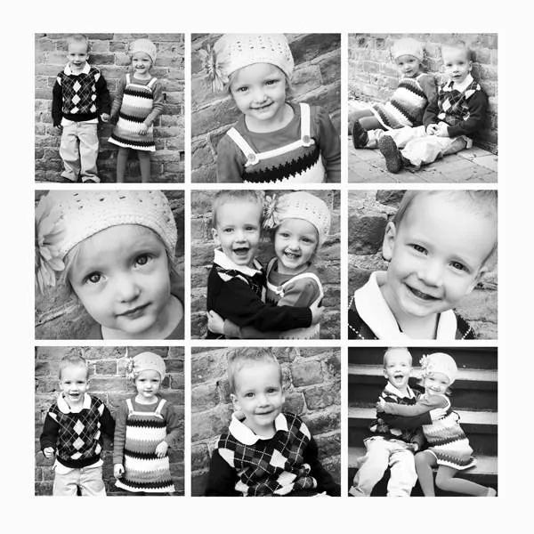 Photo Story Template with 9 Photo Squares - The Crafting Chicks