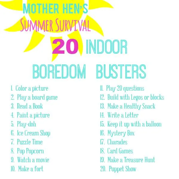 40 Indoor & Outdoor Summer Boredom Busters - The Crafting Chicks