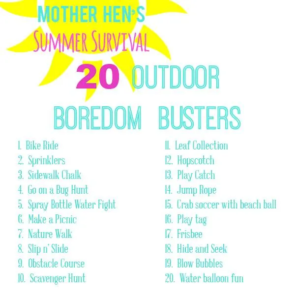 40 Indoor & Outdoor Summer Boredom Busters - The Crafting Chicks