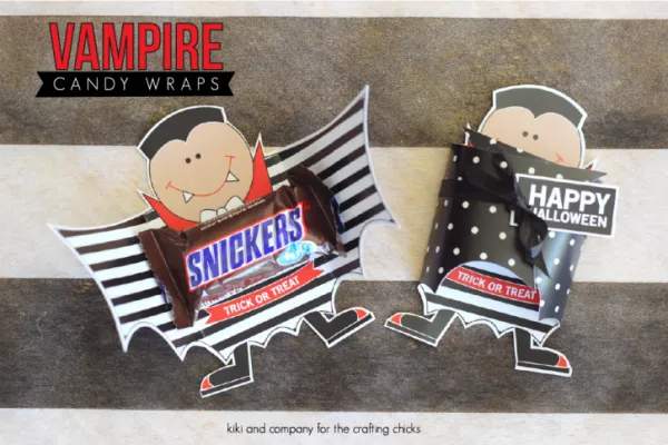 Halloween Vampire Candy Wraps - The Crafting Chicks