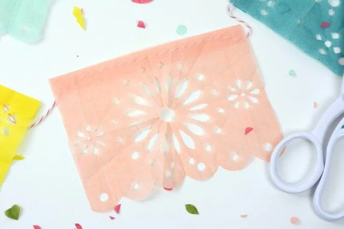 DIY Cinco De Mayo Fiesta Banner - Papel Picado - The Crafting Chicks