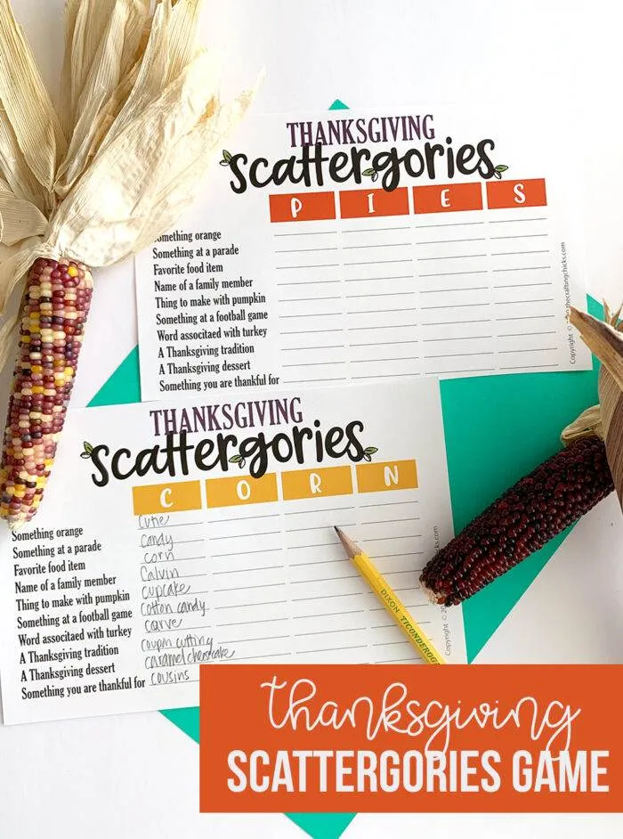 Thanksgiving Printable Games - The Crafting Chicks