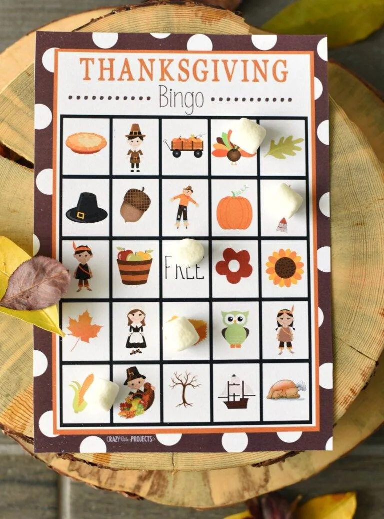 Thanksgiving Printable Games - The Crafting Chicks