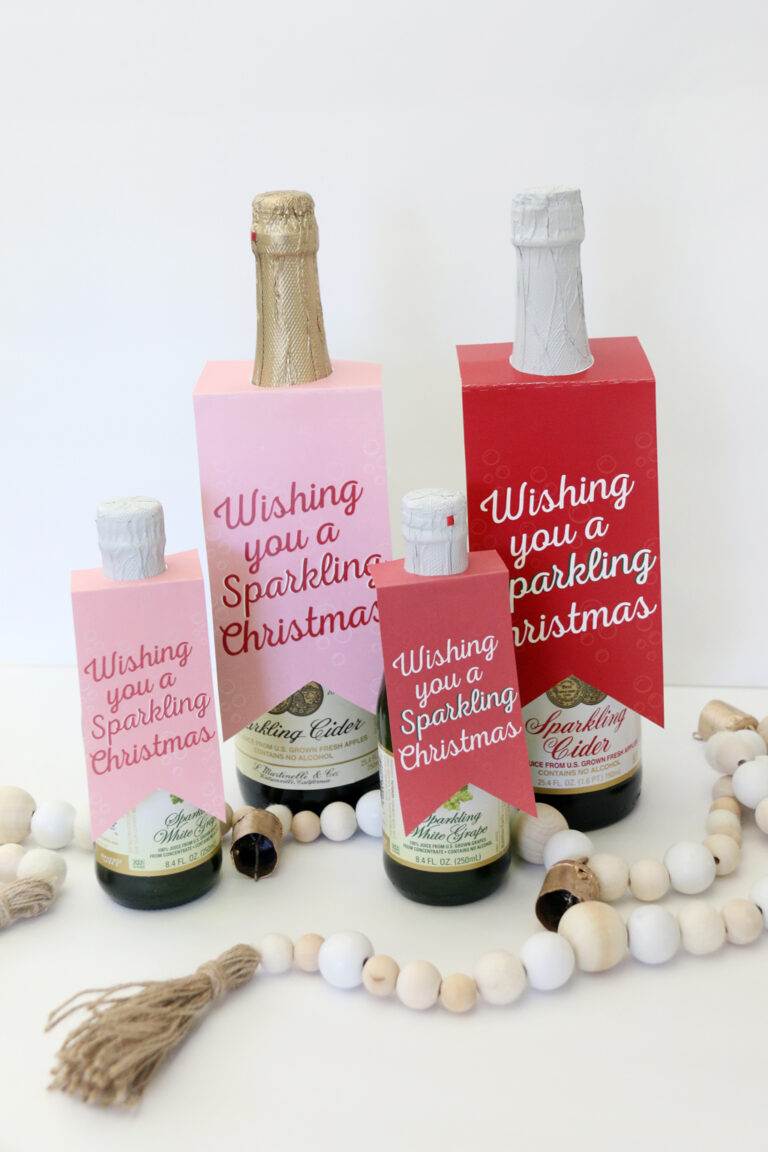 Christmas Sparkling Cider Gift Tag - The Crafting Chicks