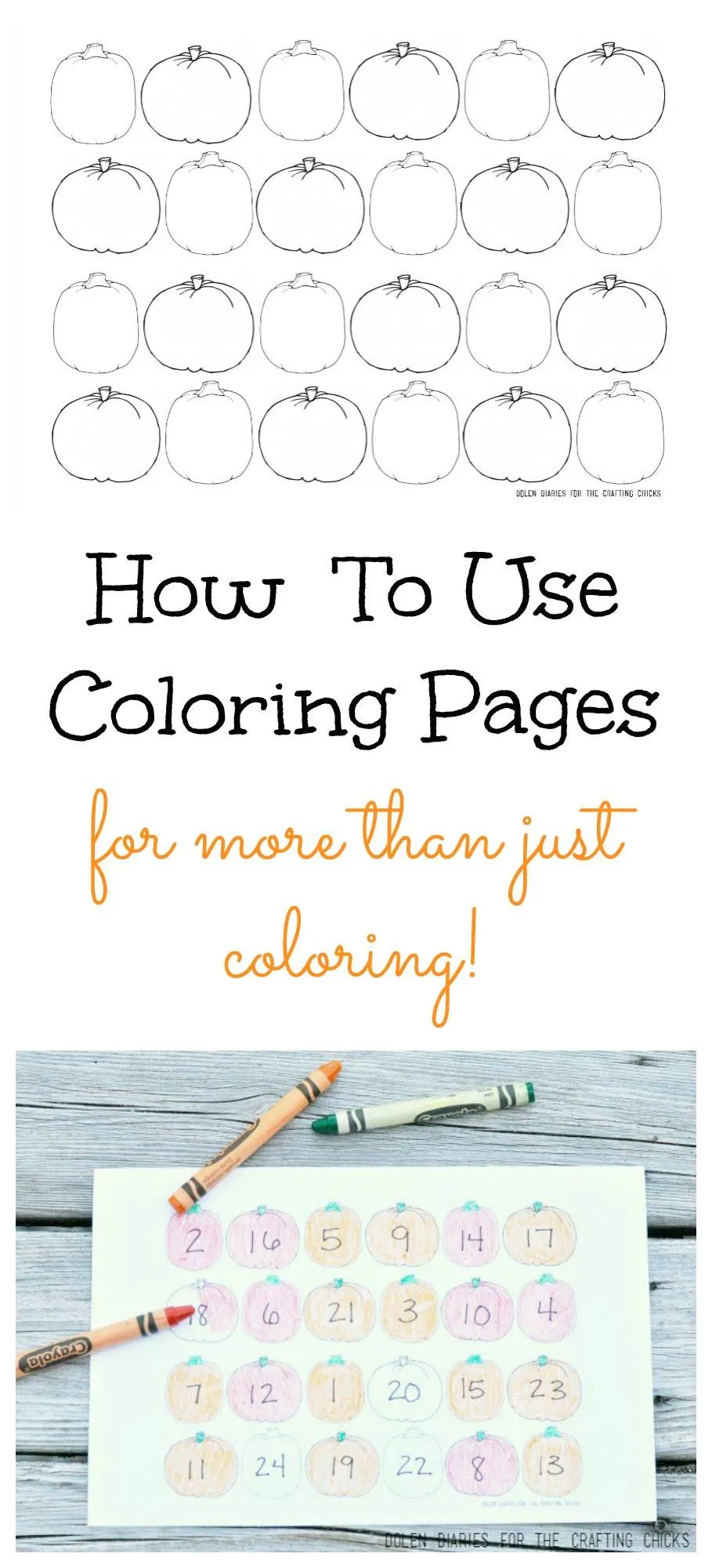 Learning Fun With Coloring Pages - The Crafting Chicks