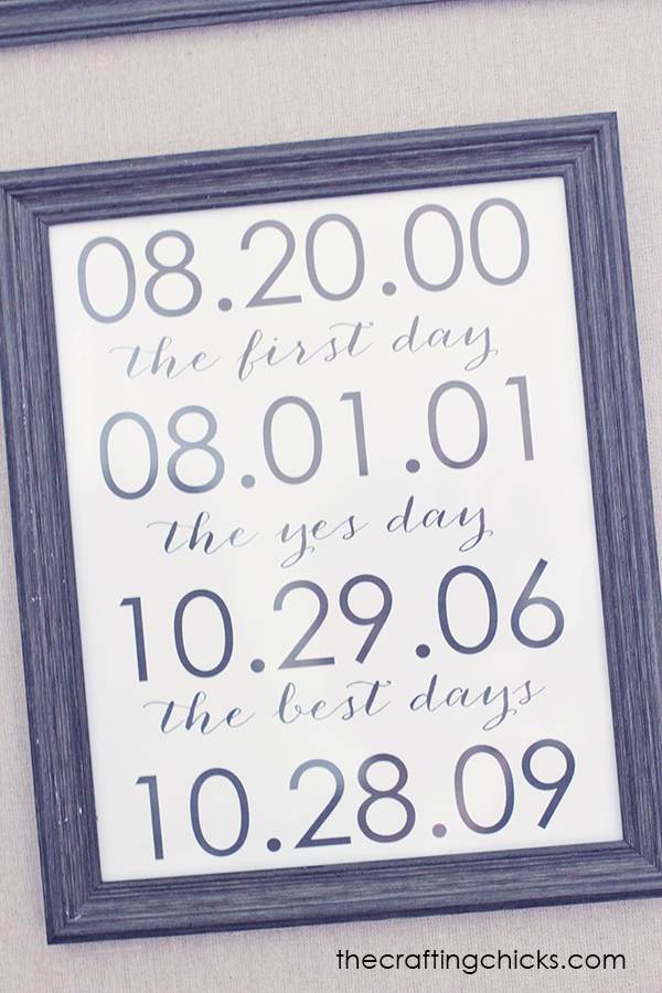 Dates to Remember Print *Free Template - The Crafting Chicks