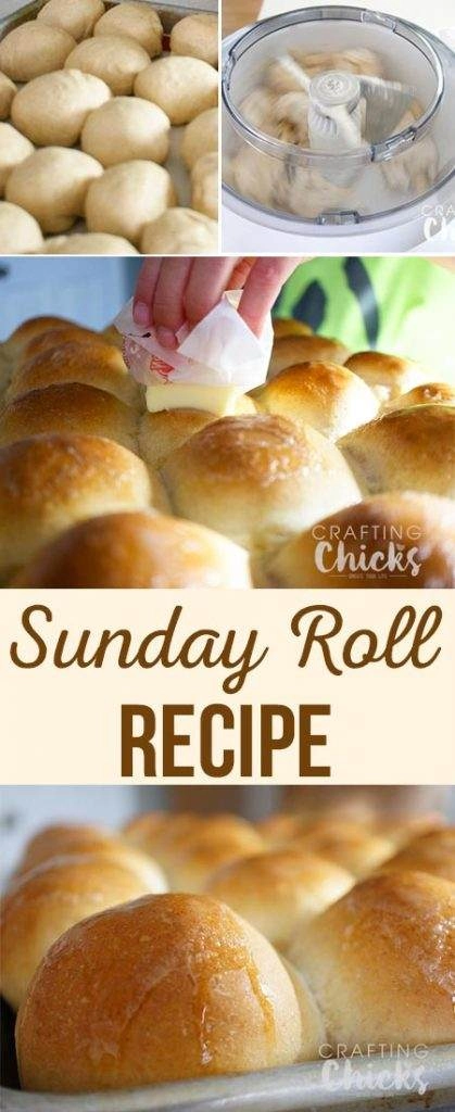 Sunday Roll Recipe - The Crafting Chicks
