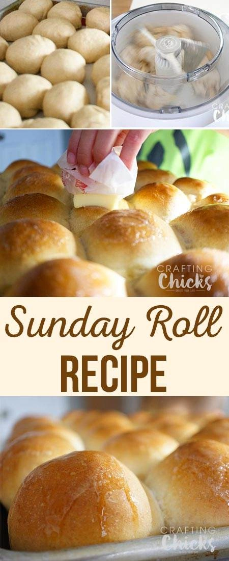 Sunday Roll Recipe - The Crafting Chicks