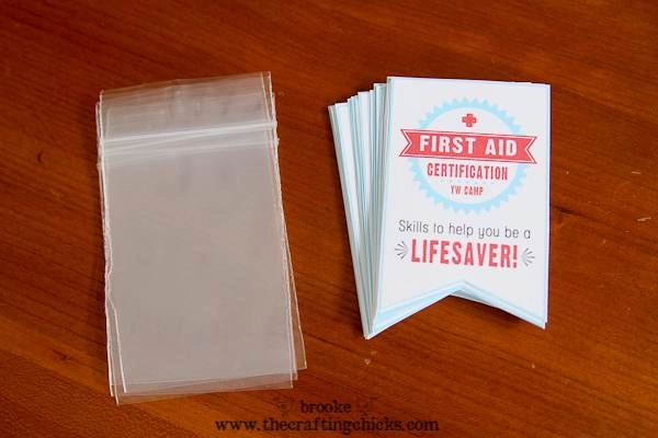 First Aid Certification Handouts {free printable for YW Camp}