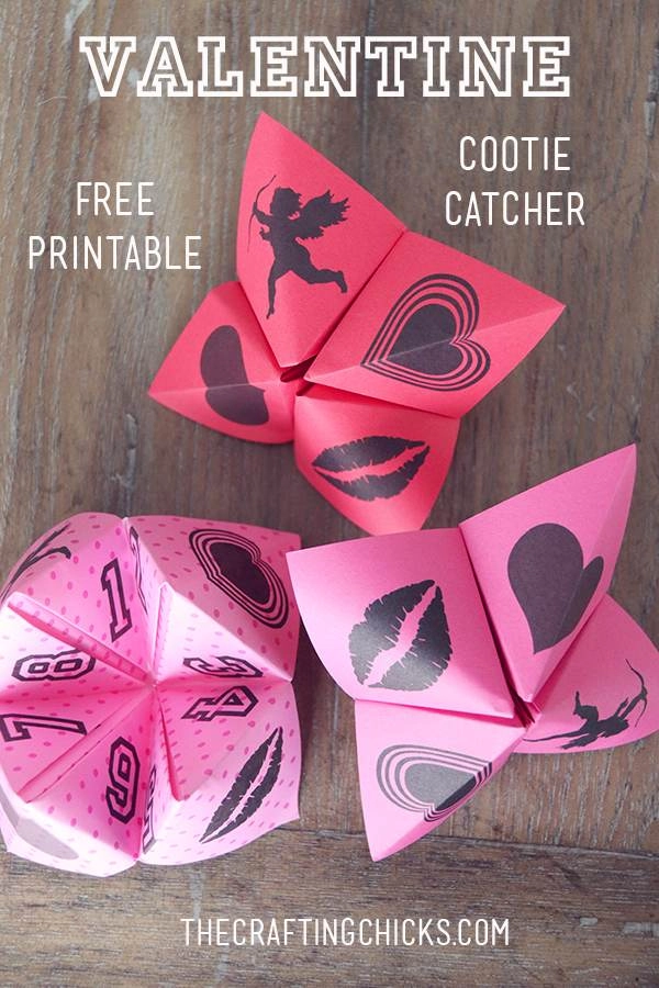 Valentine Cootie Catchers & Free Printable - The Crafting Chicks