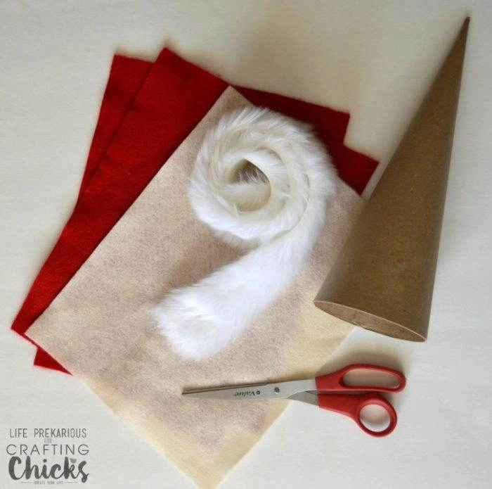 DIY Cardboard Santa Hats - The Crafting Chicks