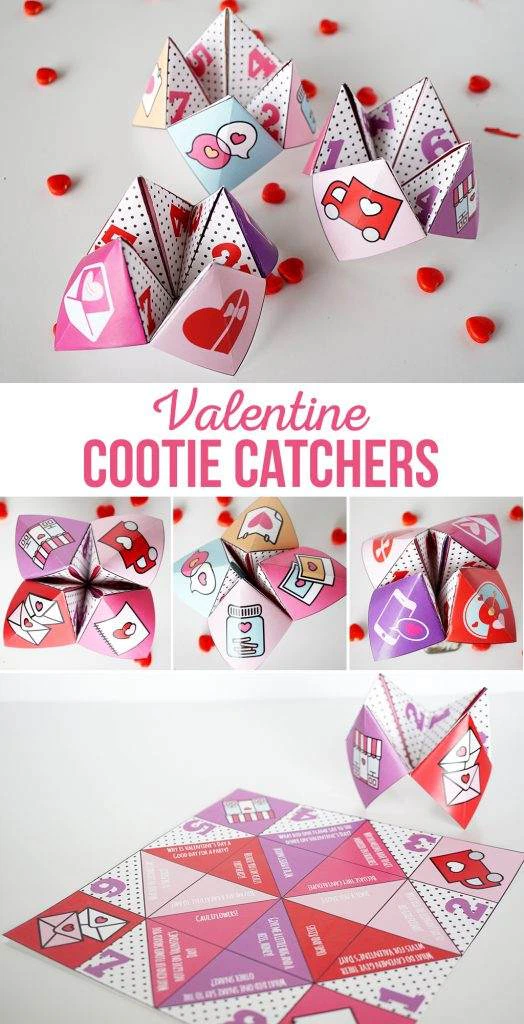 Valentine Cootie Catchers & Free Printable - The Crafting Chicks