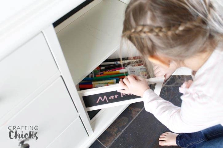 Kids Coloring Storage Organization - The Crafting Chicks